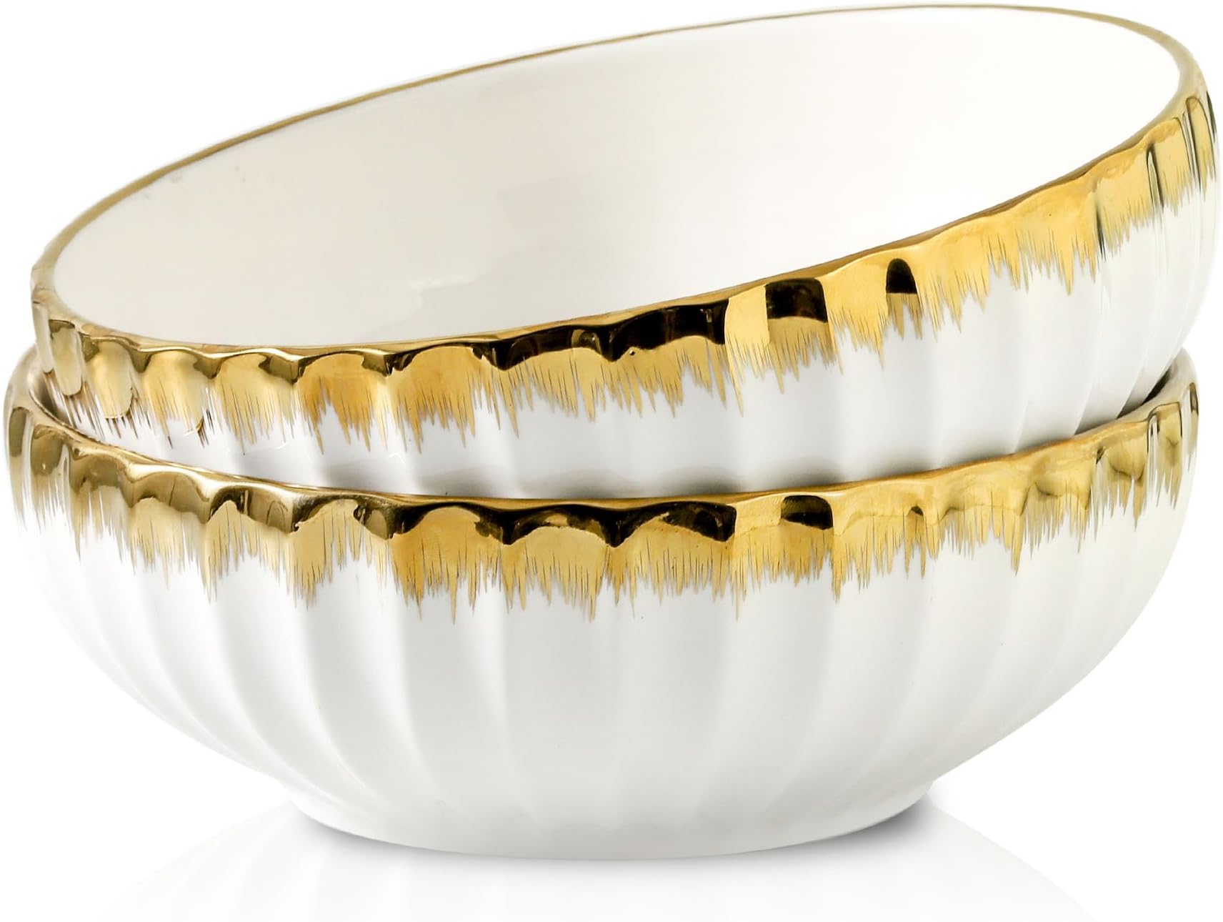 Amazon.com | 3 Piece Serving Bowl Set – Elegant White Porcelain Salad ...