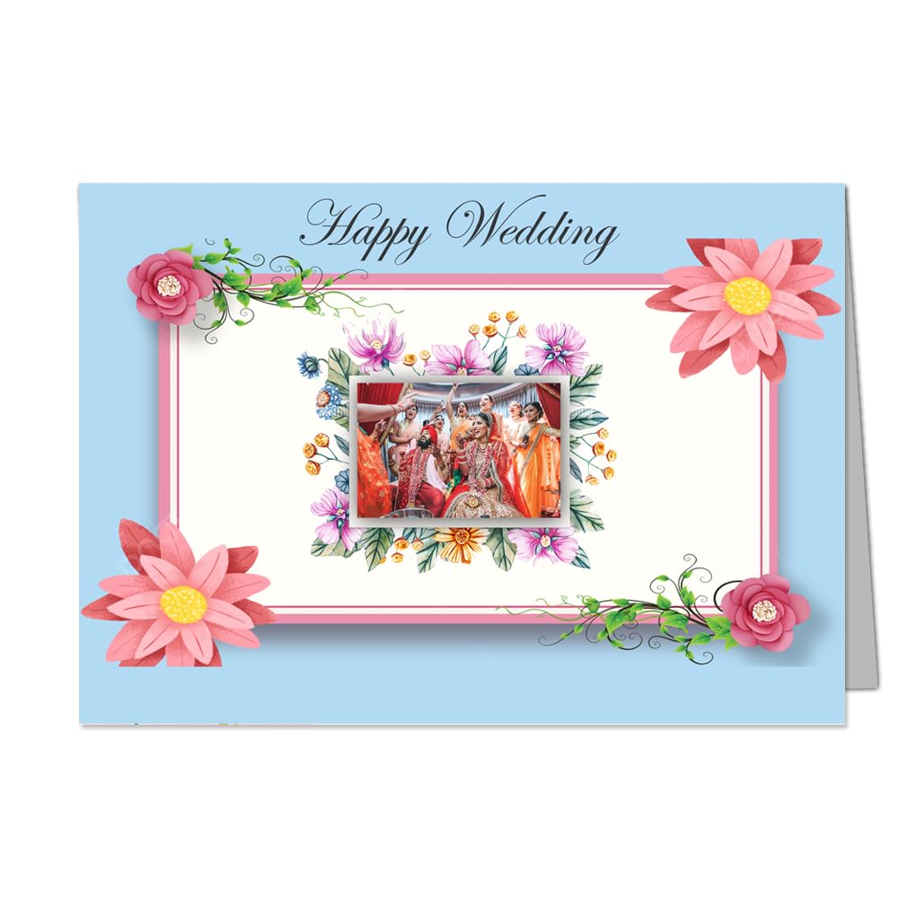 Fab Fly Customized HAPPY WEDDING (Your Own Photo and Text) Greeting ...