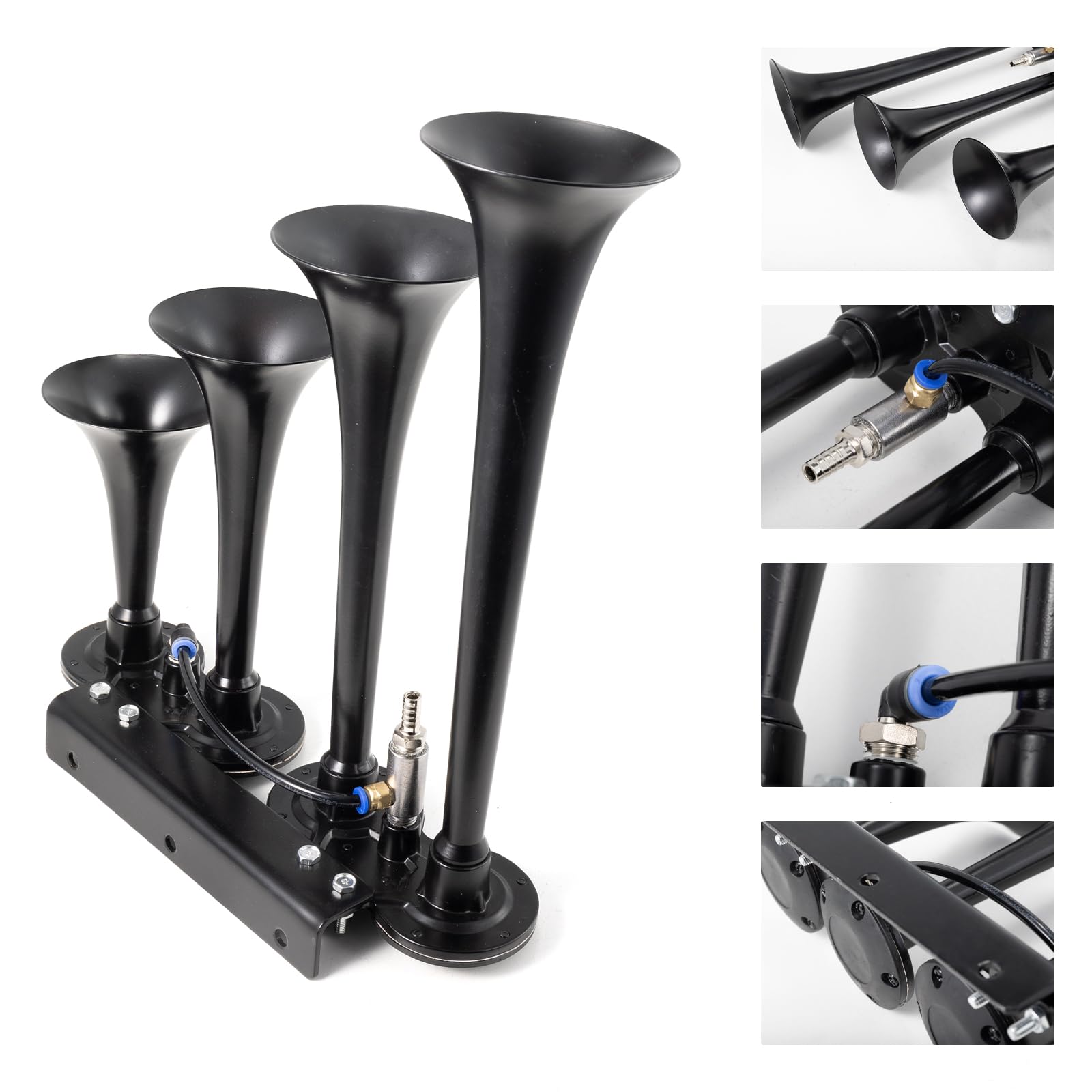 Snapklik.com : AOLIHAN 4-Tube Air Horn For Truck 150dB Super Loud Car ...