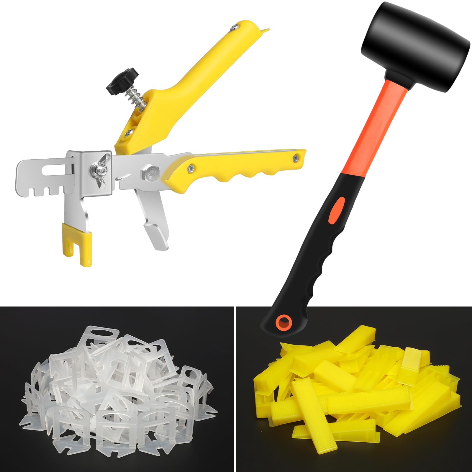 DGSL Tile Leveling System with Rubber Mallet and Tile Plie, Tile ...