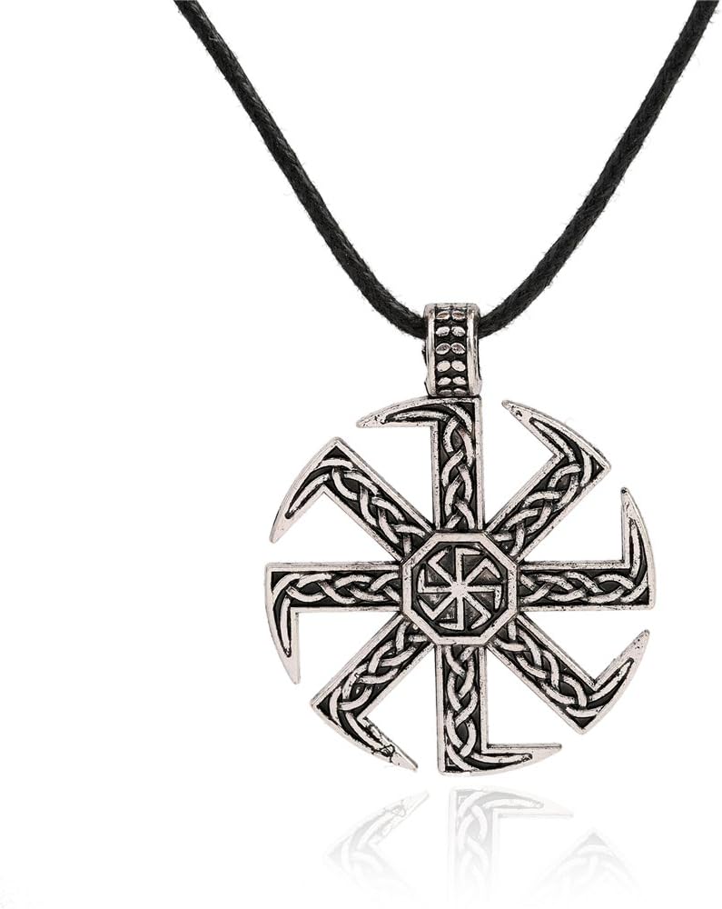 Myshape Slavic Kolovrat Pendant Amulet Slavic Sun Wheel Necklace ...