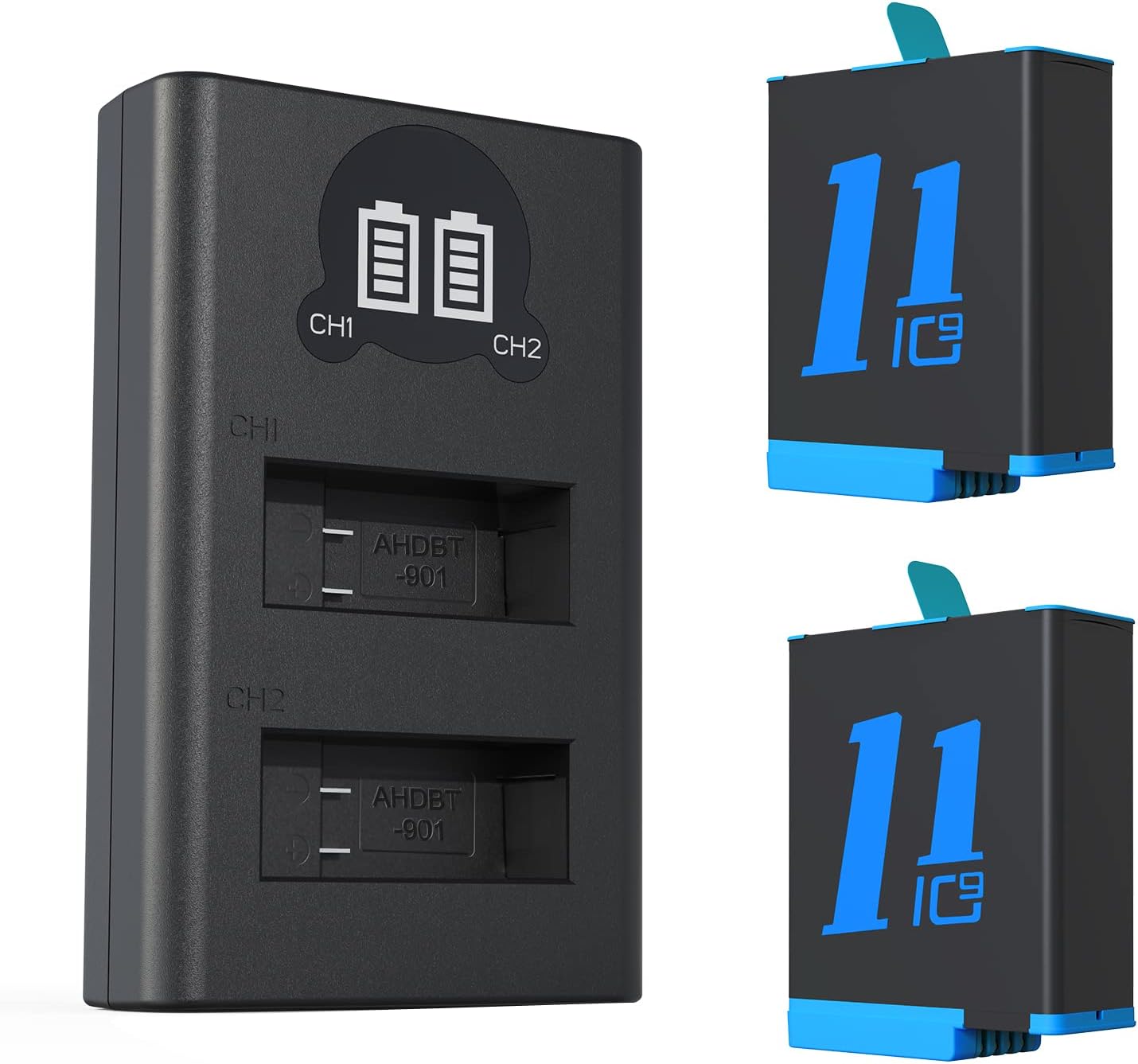 Amazon.com: Quiltered Hero 9/10/11 Batteries 2 Packs and 2-Channel ...