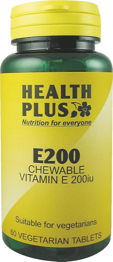Health Plus E200 Chewable Vitamin E Supplement - 60 Tablets : Amazon.co ...
