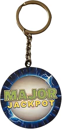 Lucky Slot Machine Major Jackpot Keychain Key Ring Pearl Charm Casino ...
