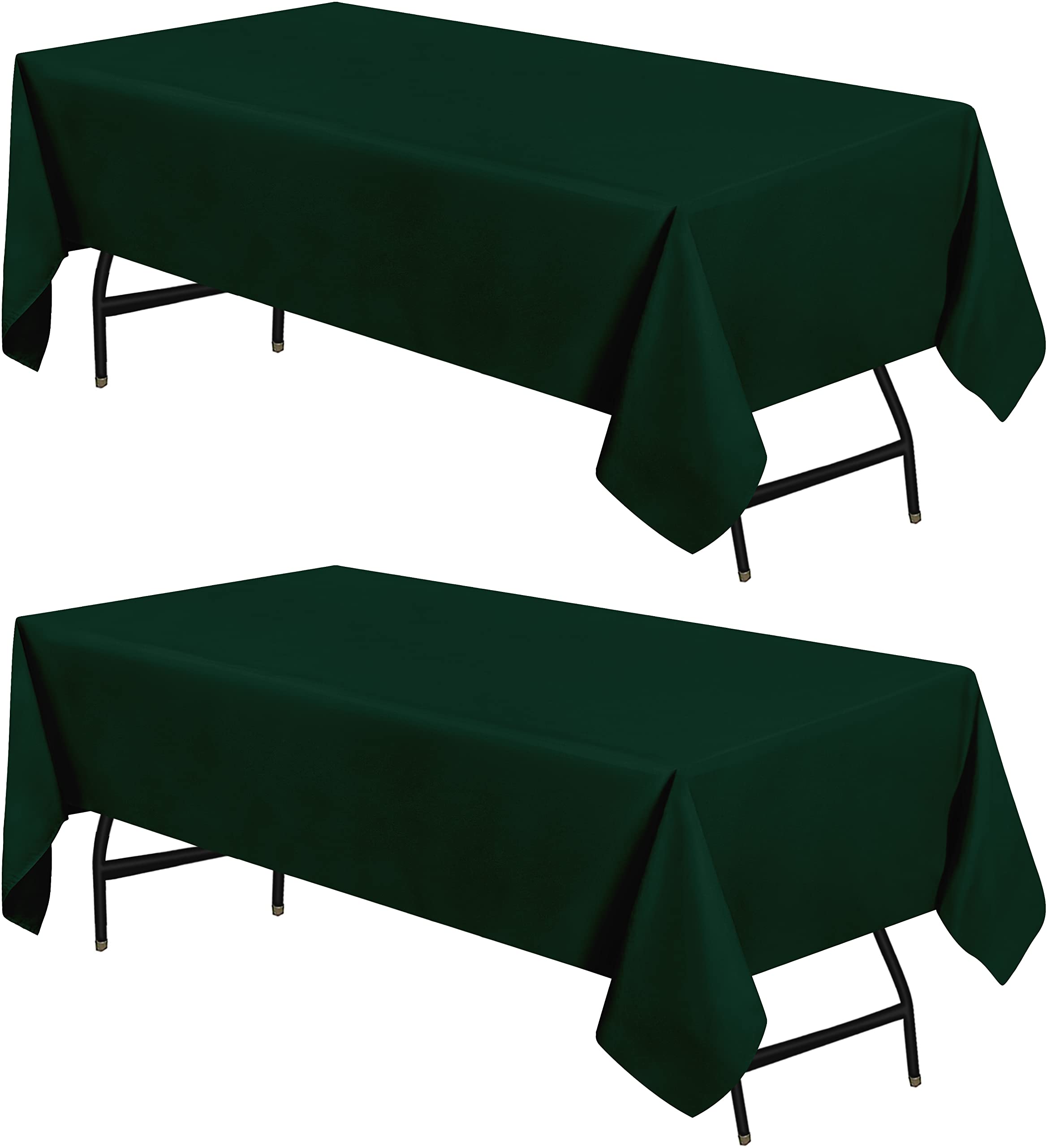 Utopia Kitchen Rectangle Table Cloth 2 Pack [60x102 Inches, Hunter ...