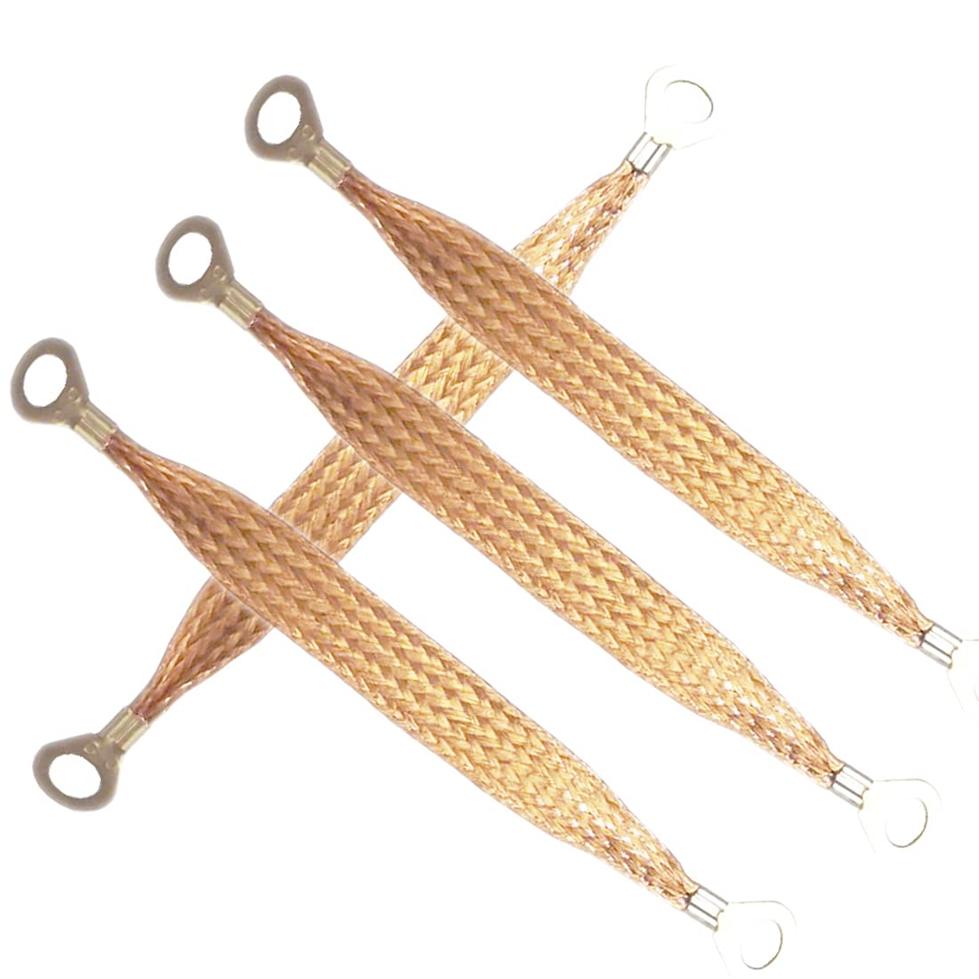 Amazon.com: Flat Braided Bare Copper Grounding Straps/Flexible Braided ...
