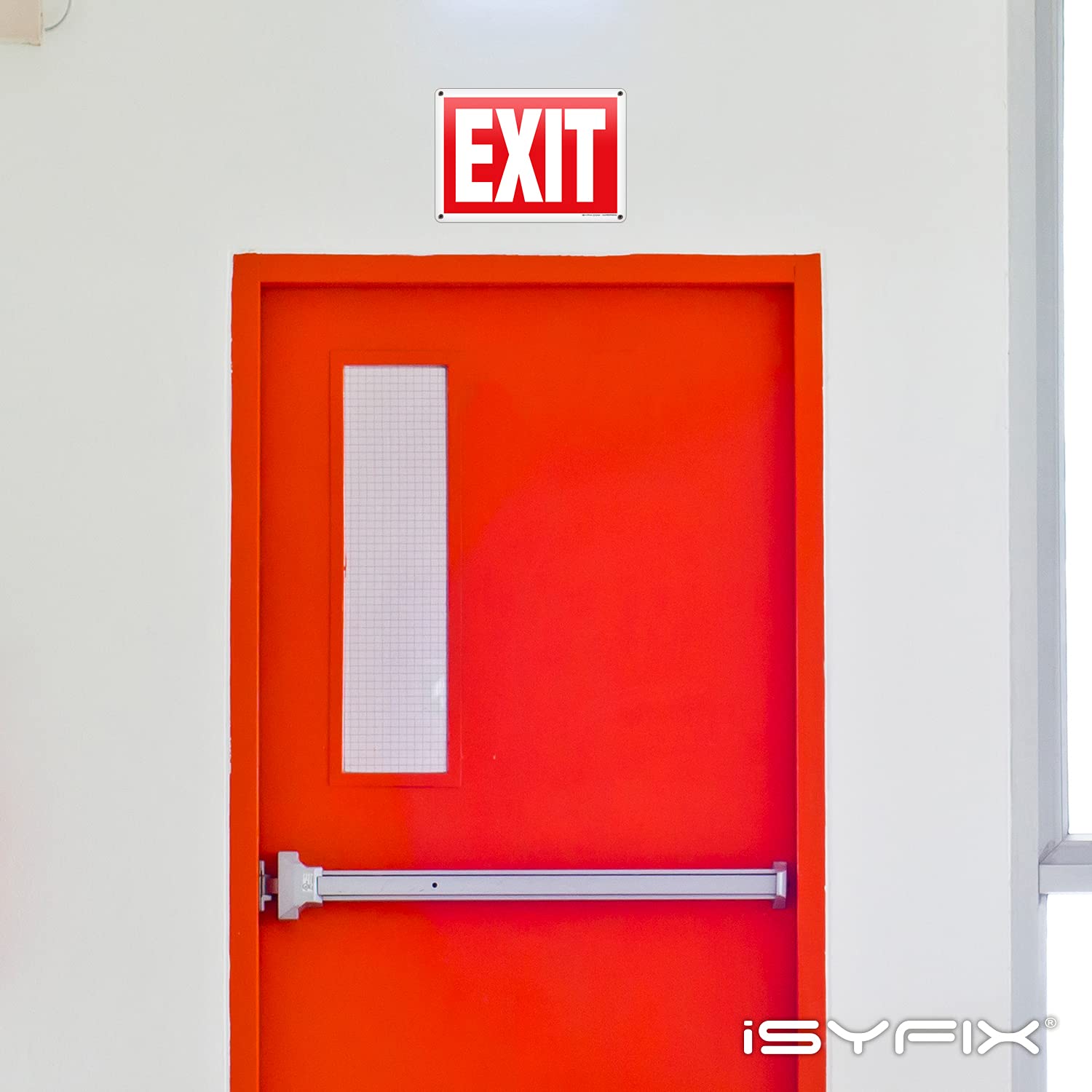 Snapklik.com : iSYFIX Exit Sign 2 Pack 10x7 Inch 40 Mil Thick ...