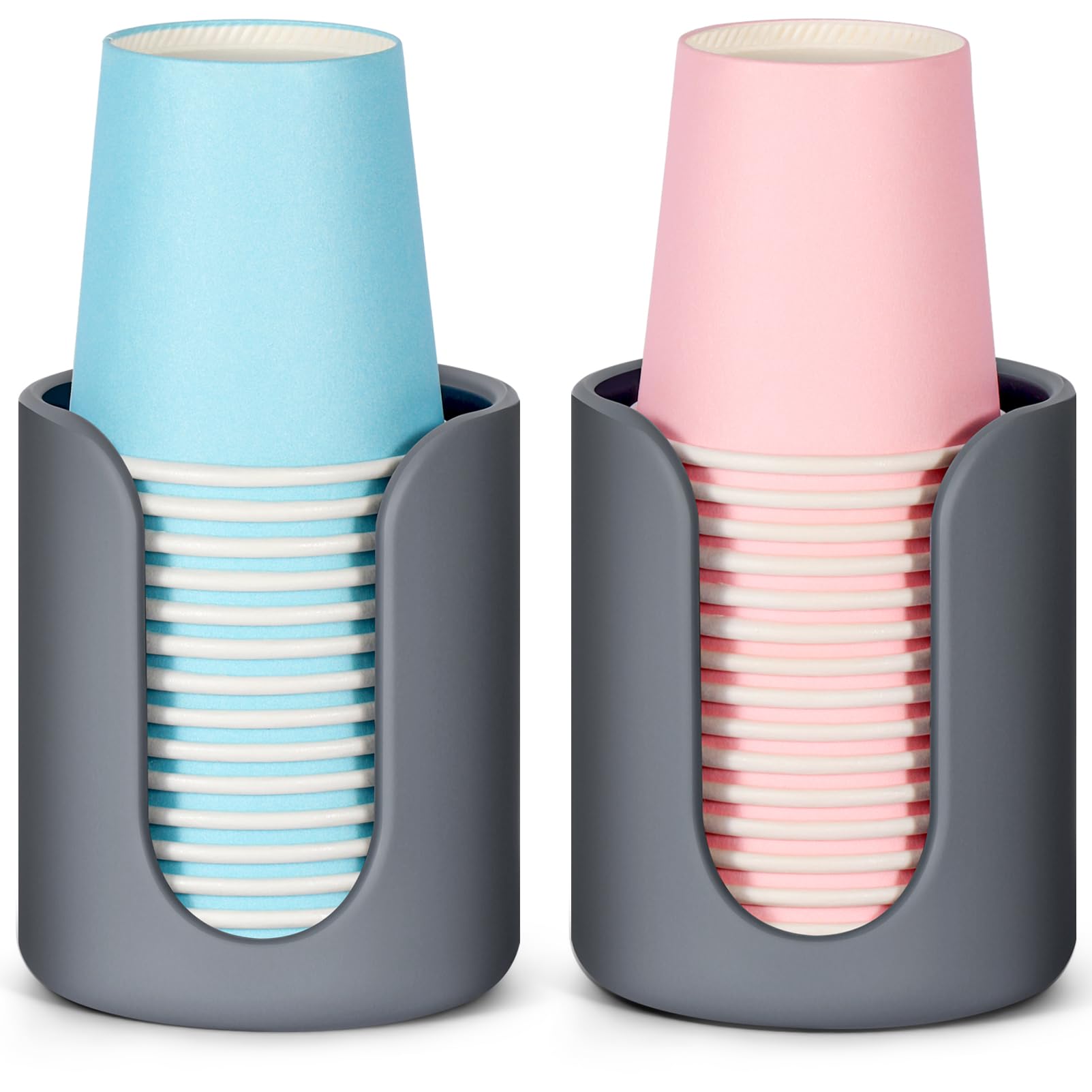 Amazon.com: Bathroom Cup Dispenser, Silicone Mouthwash Cup Holder, 2 ...