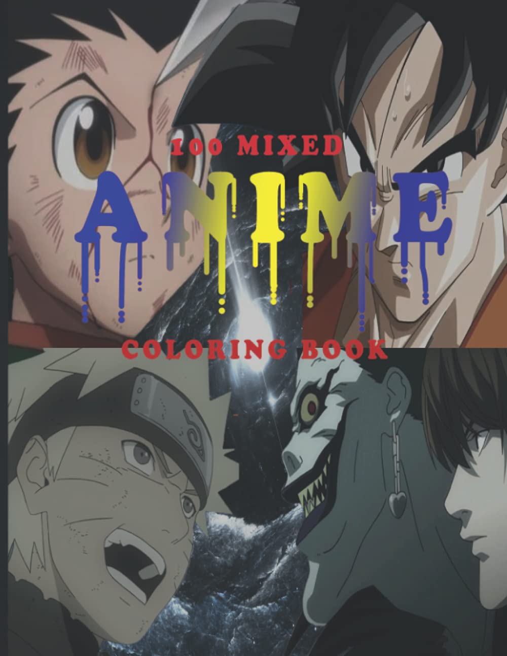 100 Mixed Anime Coloring Book 100 Mixed Anime Characters Most ...