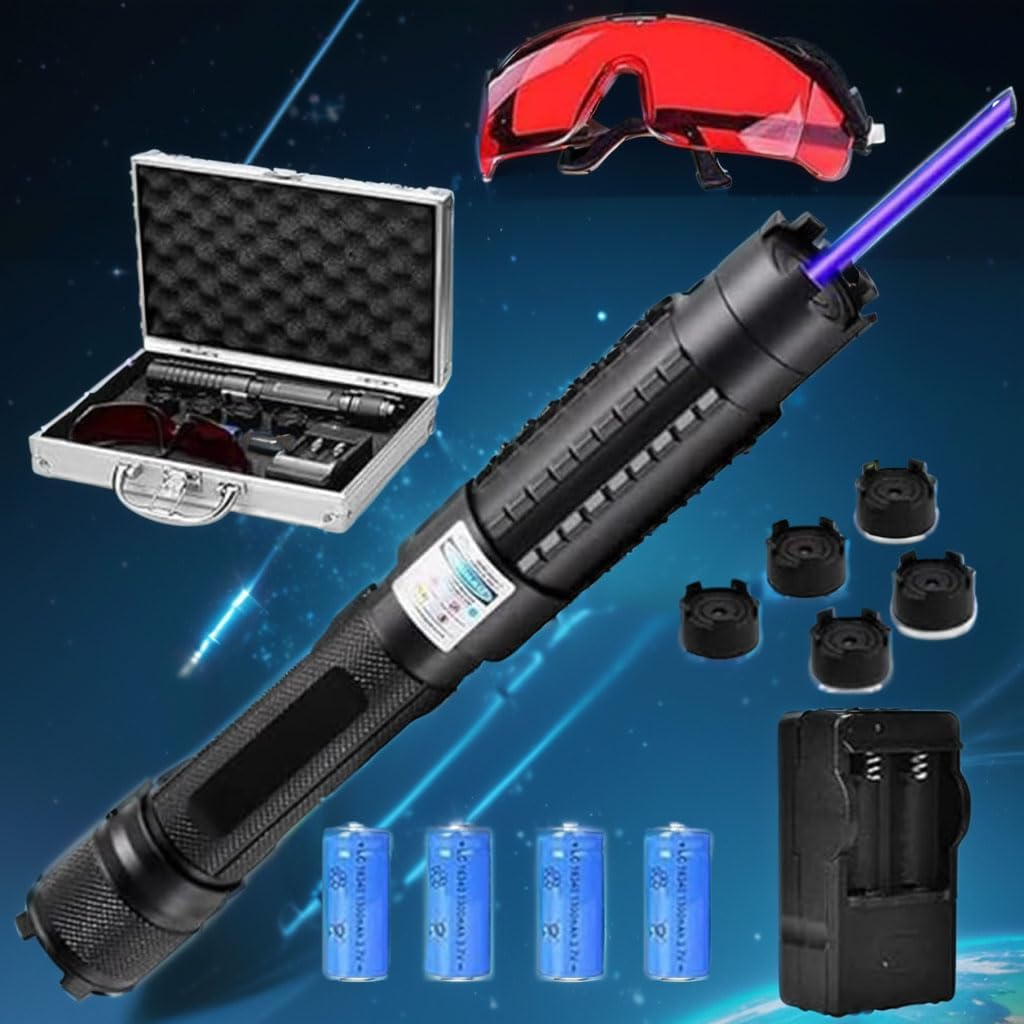 High Power 1500 Meter Long Range Tactical Blue Flashlight, Multiple ...