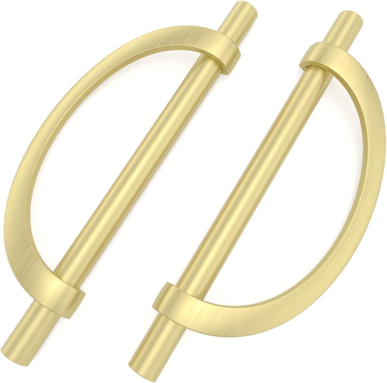 homdiy 2 Pack Brushed Gold Cabinet Pulls 5" Drawer Half Moon Handles ...