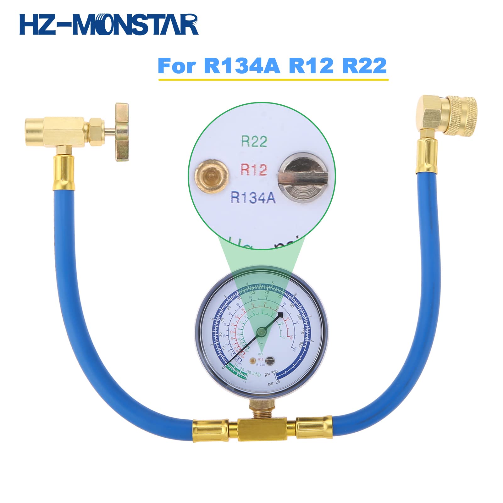 Snapklik.com : R134a R22 Refrigerant Recharge Hose Kit Including BPV31 ...
