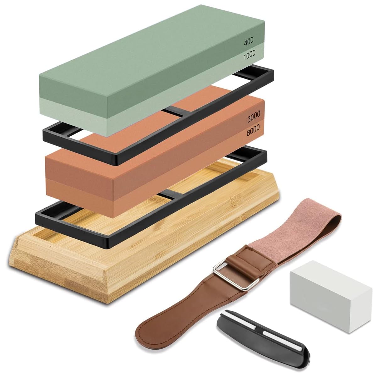 Buy HASTHIP® Knife Sharpeners for Kitchen, 400/1000/3000/8000 Double ...