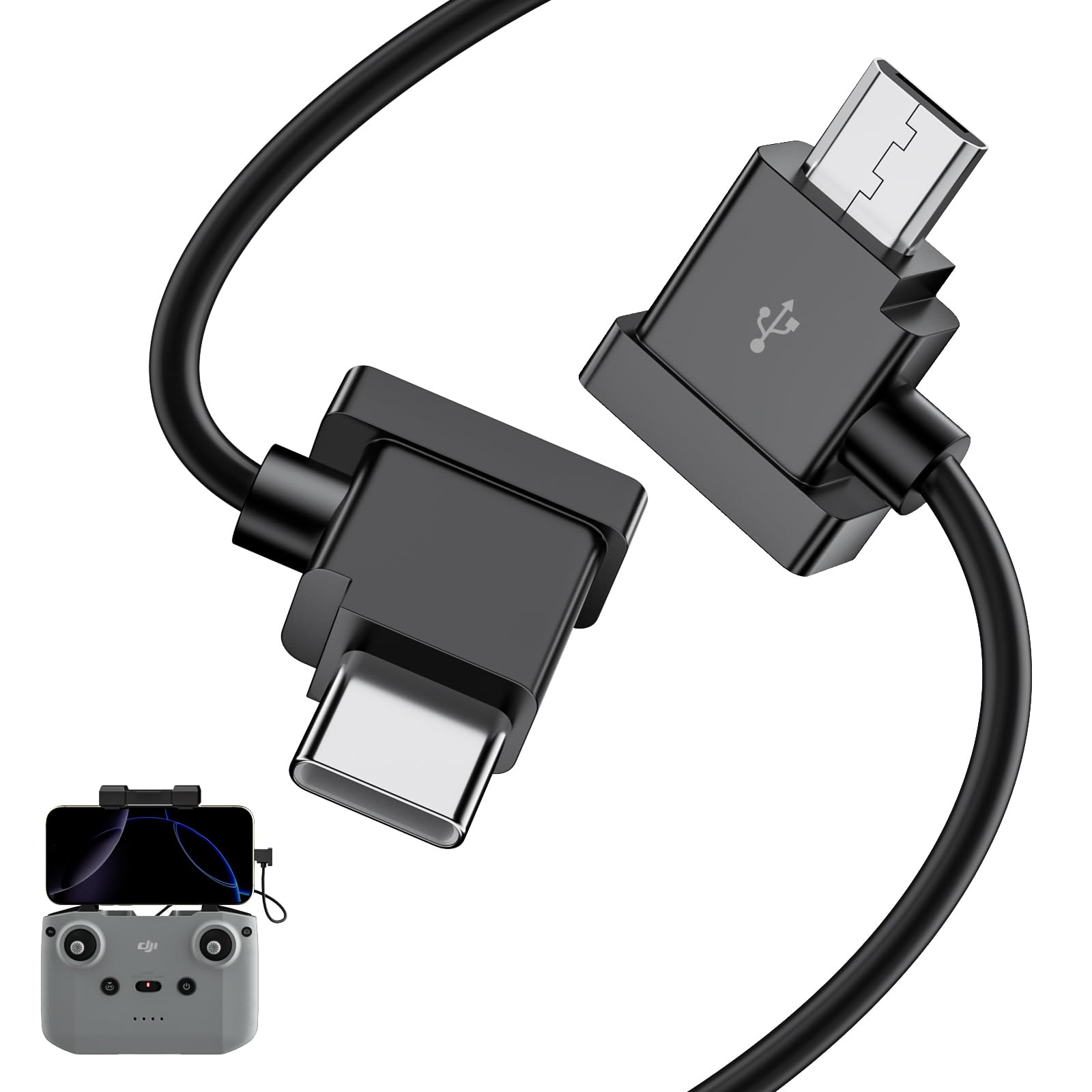 COOYA Micro USB to USB C Remote Controller Cable 1ft for DJI Mavic Mini ...