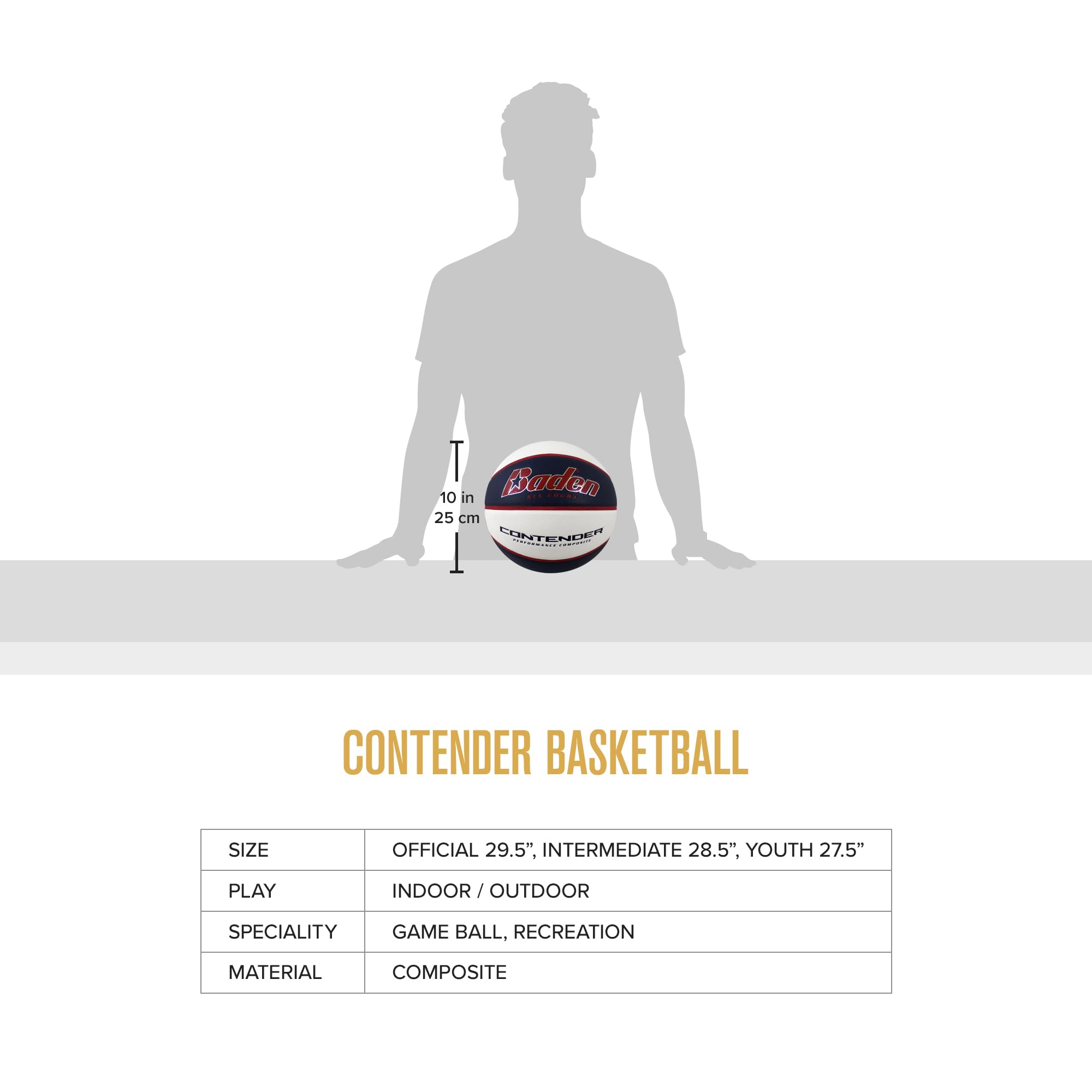 Snapklik.com : Baden Contender Basketball Intermediate 28.5-Inch For ...