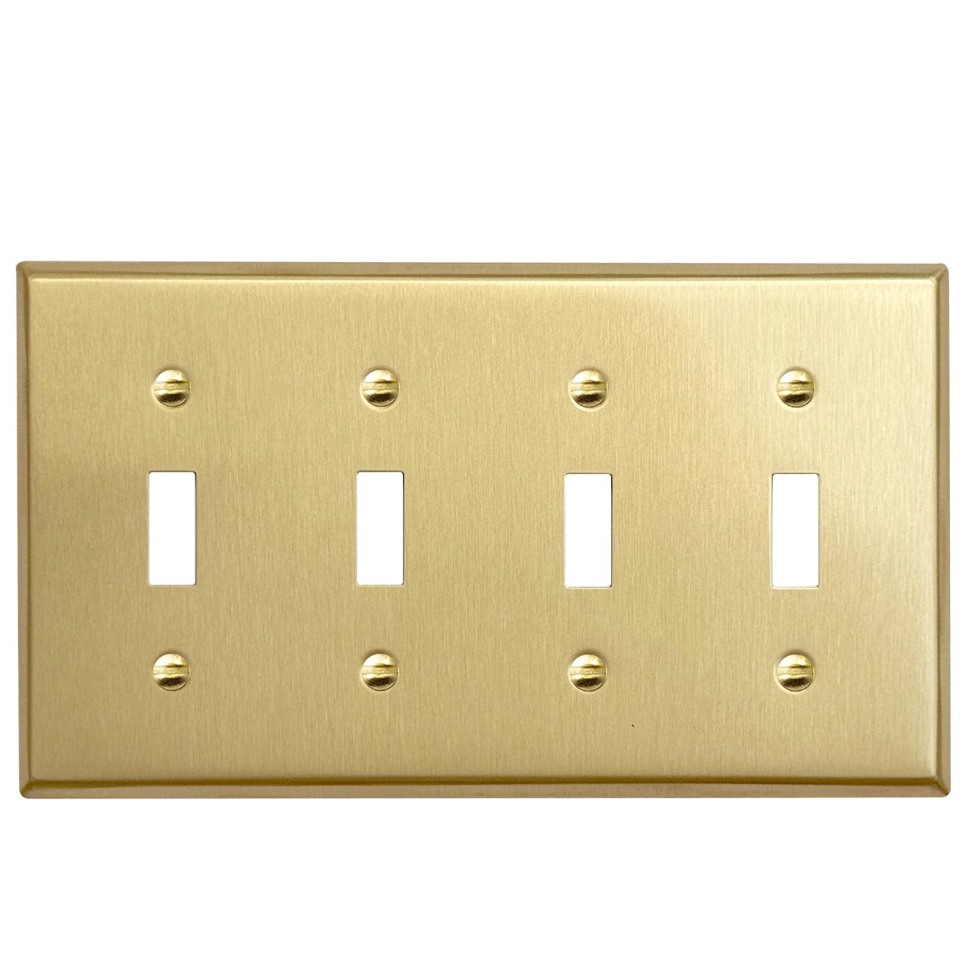 Rio Salto BRASS Metal Quad Toggle Gold Light Switch Cover Wall Plate ...