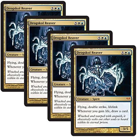 Amazon.co.jp: 【 4枚セット 】MTG 英語版 DKA-EN137 Drogskol Reaver ドラグスコルの肉裂き (多色 ...