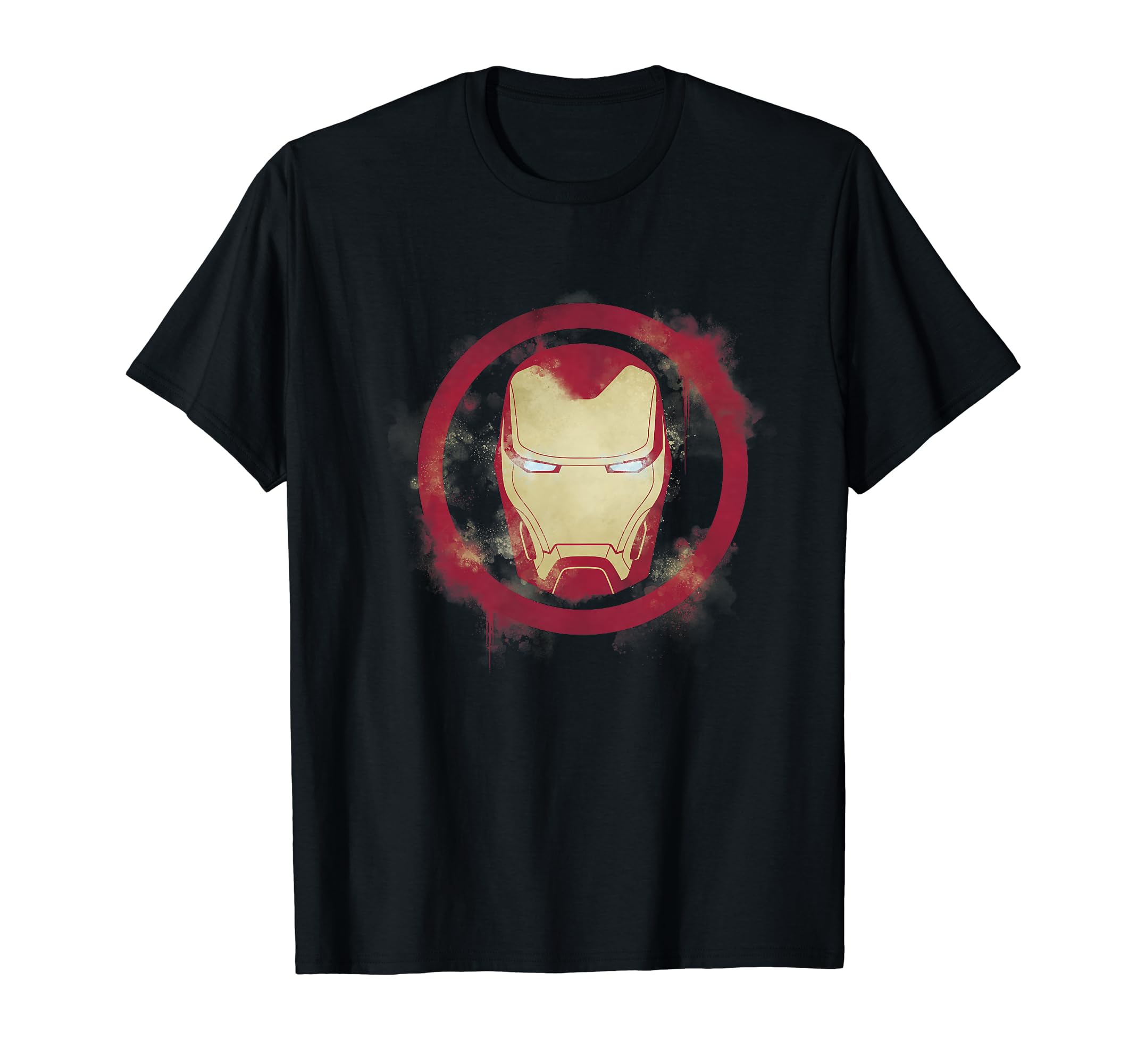 Amazon.com: Marvel Avengers Endgame Iron Man Spray Paint Logo T-Shirt ...