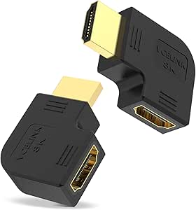 Amazon.com: VCELINK 8K HDMI 90 Degree and 270 Degree Adapter, HDMI 2.1 Right Angle Male to ...