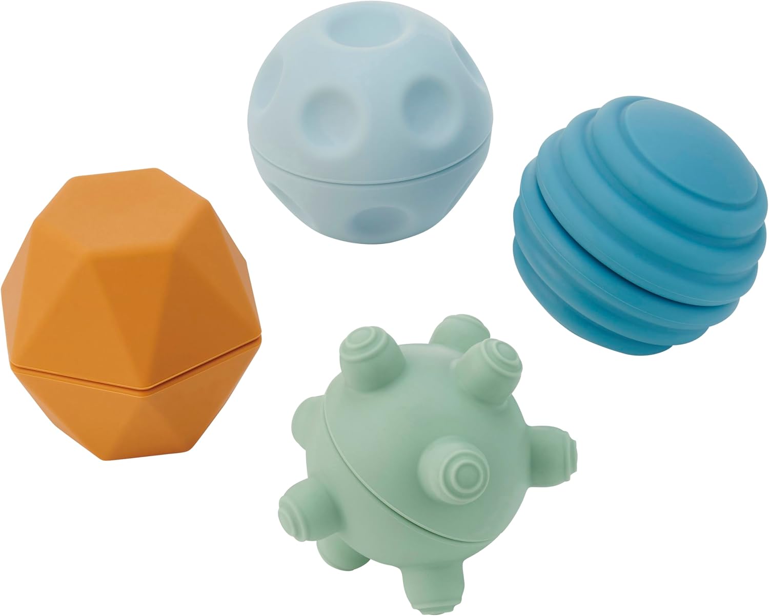 tickit Silisoft Sensory Balls – 4 Soft Silicone Balls with Textures and ...