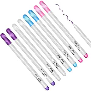 Water Soluble Pen 8 Pieces Water Erasable Pen Fabric Marker for ...