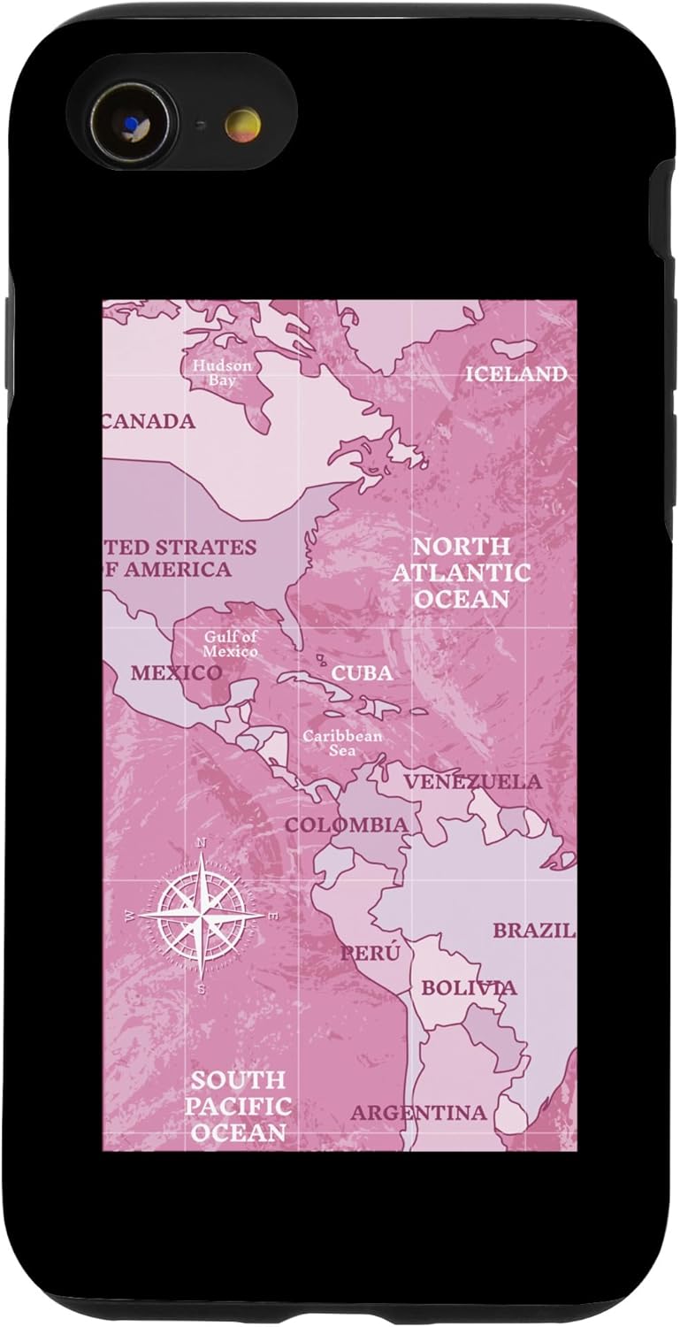 Amazon.com: iPhone SE (2020) / 7 / 8 World Map Exploration Geography ...