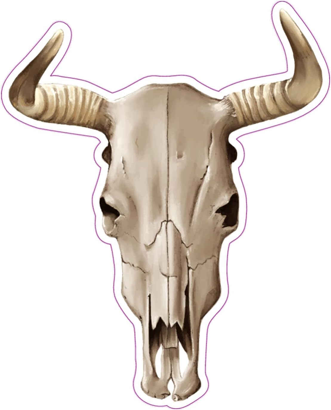 Amazon.com - Long Horn Bull Skull - Pack of 4 - StickerVinyl Waterproof ...