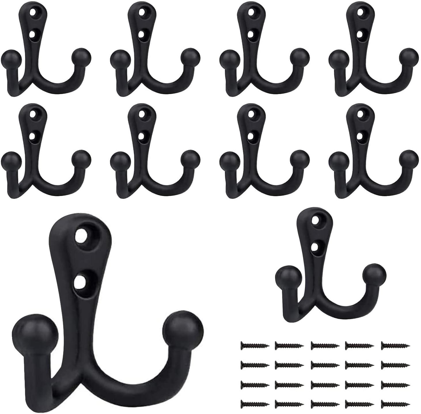 Amazon.com: HARPOON 5 Pack Heavy Duty Three Flared Prongs Coat Hooks ...