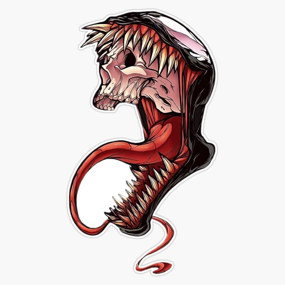 Amazon.com: Venom Skull Sticker Vinyl Waterproof Sticker Decal Car ...