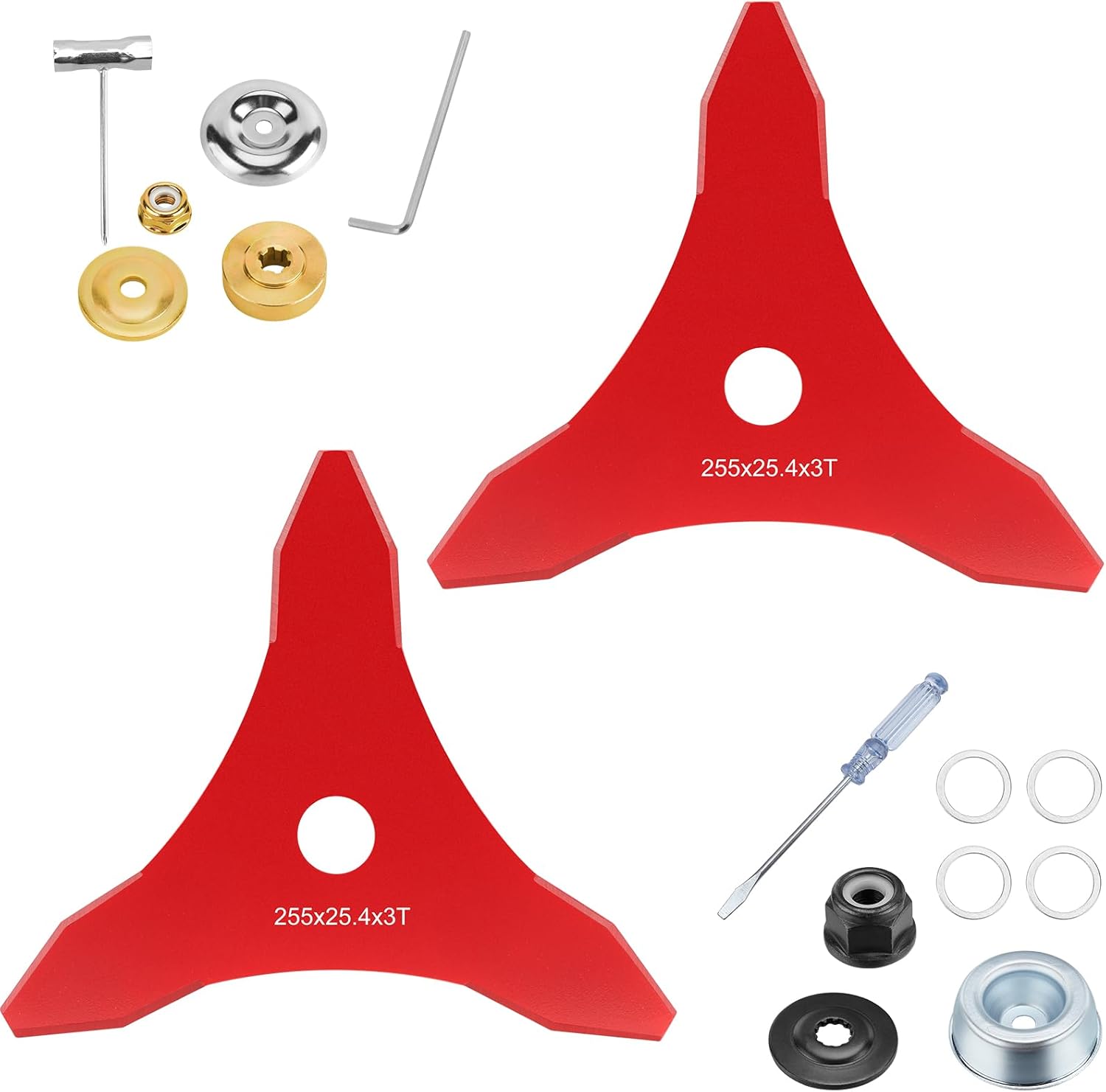 Amazon.com : HK 2 Pack 10" x3T Brush Cutter Blade Weed Wacker ...