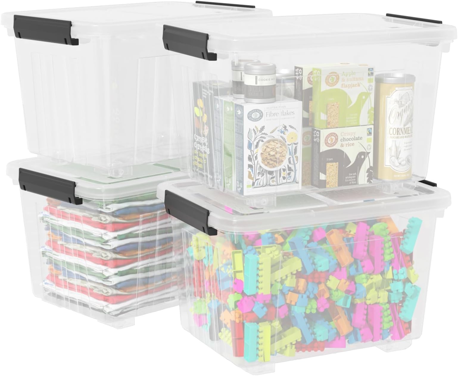 Amazon.com: Rubbermaid Cleverstore Clear 30 Qt/7.5 Gal, Stackable ...
