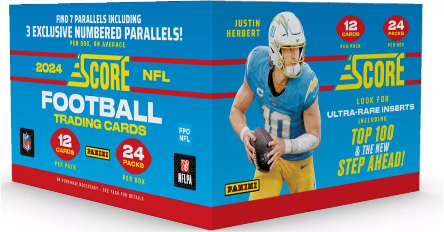 Amazon.com: 2024 Panini Score Football NFL Trading Card Retail Box 24 ...