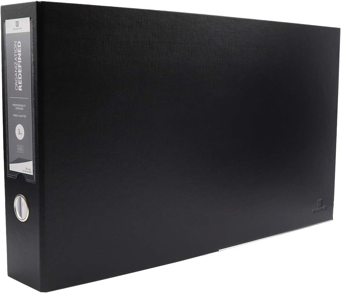 Amazon.com : Bindertek 3-Ring 3-Inch Premium Linen Textured Ledger ...