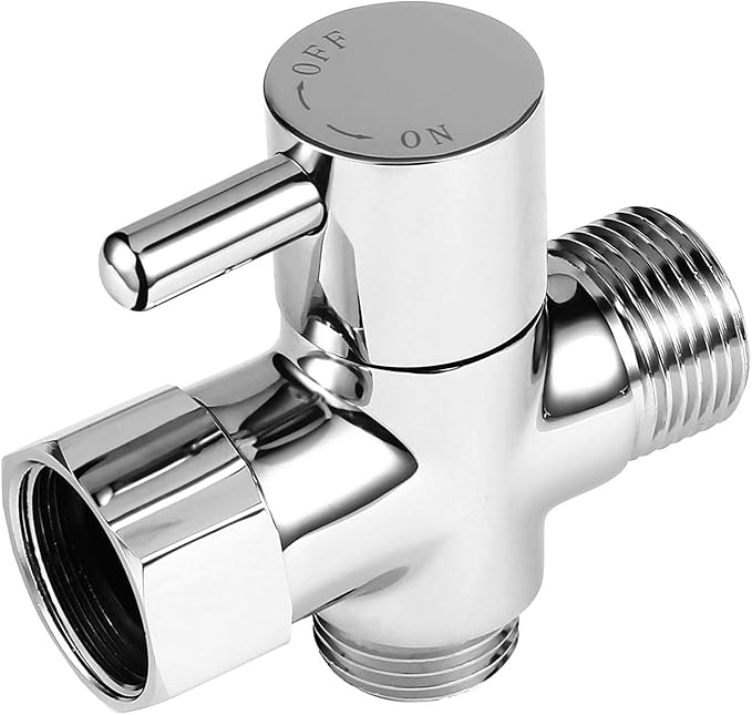 SOMDARHK Bidet T Adapter with Shut-off Valve: 3 Way Brass T-valve for ...