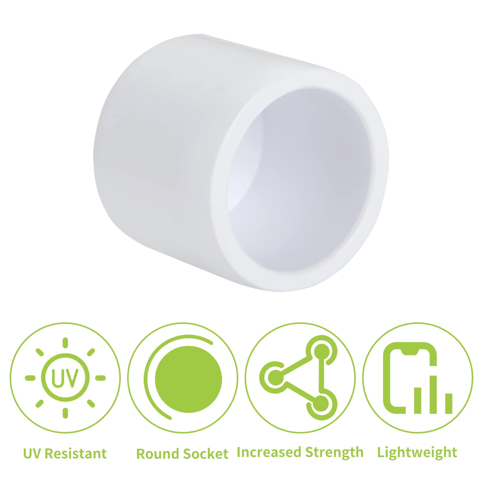 Snapklik.com : 30 Pcs PVC Pipe End Cap Fitting - 1/2 Inch SCH40 ...