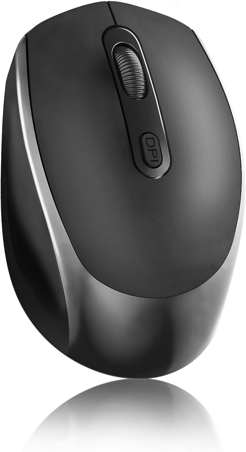 Amazon.com: QUAGSWAG Wireless Bluetooth Mouse, 2-in-1 (2.4GHz+BT5.2 ...