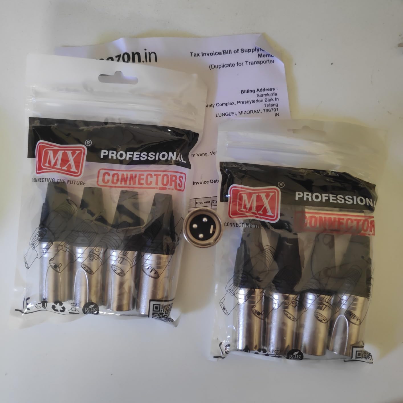 MX 3 Pin Mic Male Connector XLR Mc3Mxx Made of Pure Copper Nickel ...