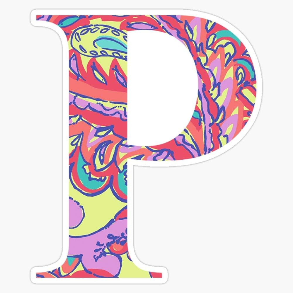 Amazon.com: The Letter P - Lily Style Vinyl Waterproof Sticker Decal ...