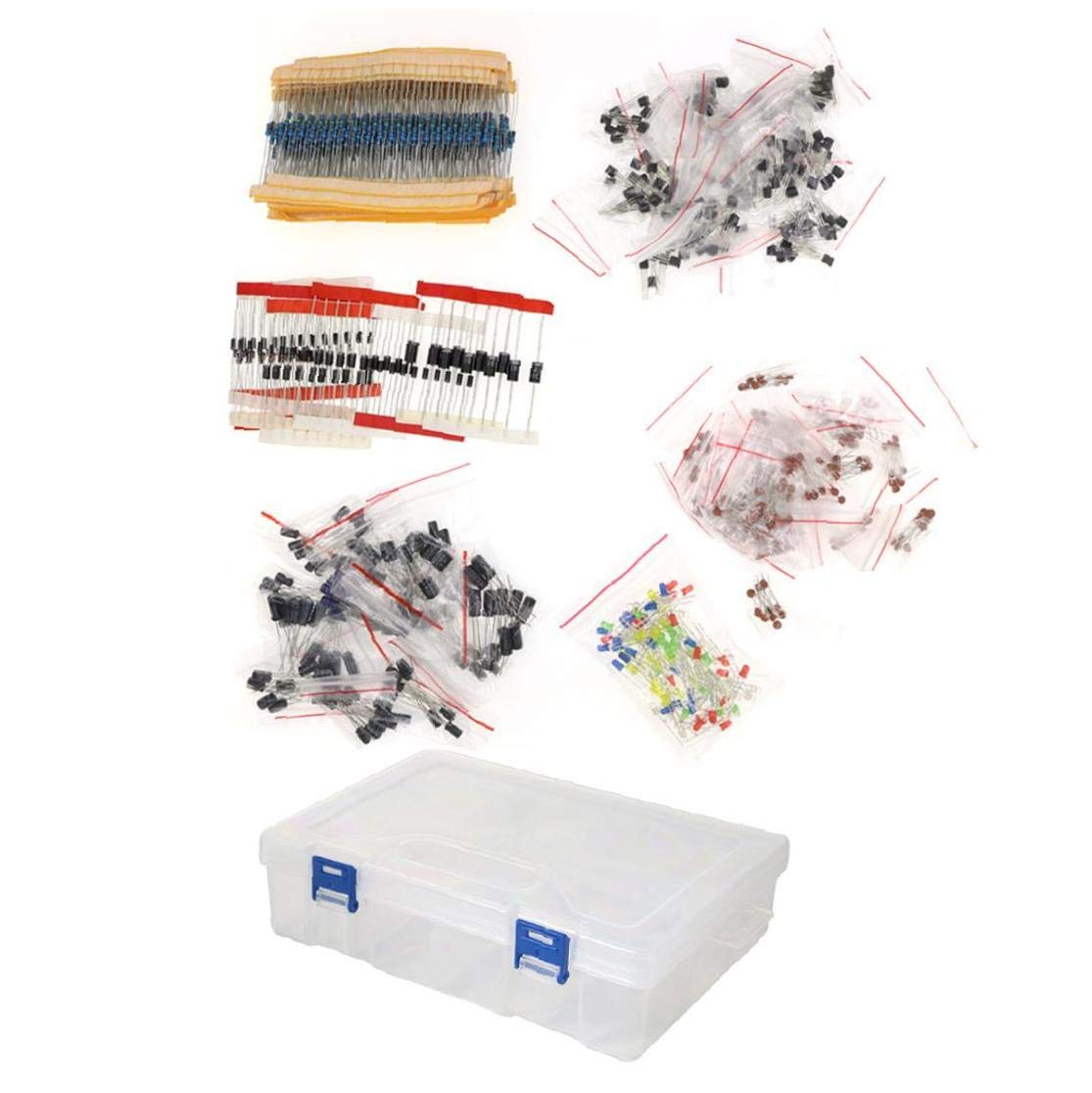 Buy Capacitor Set Metal Film Resistor Classification Plastic Box Kit ...