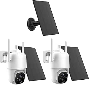 Amazon.com : Allweviee Solar Security Outdoor WiFi Camera, Pan Tilt 360° View IP65 Waterproof ...