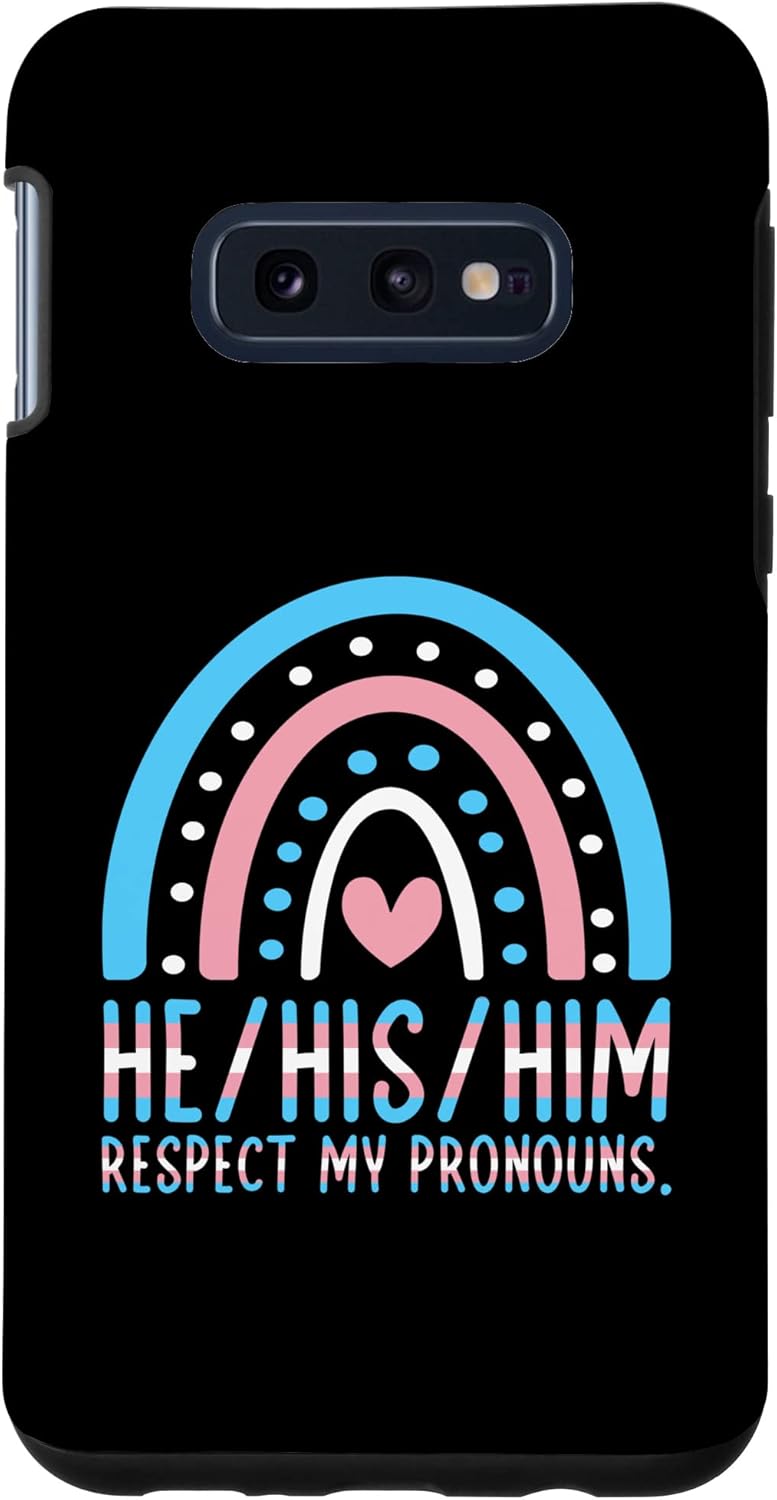 Amazon.com: Galaxy S10e He / Him / His LGBTQIA Nonbinary Trans Pride ...
