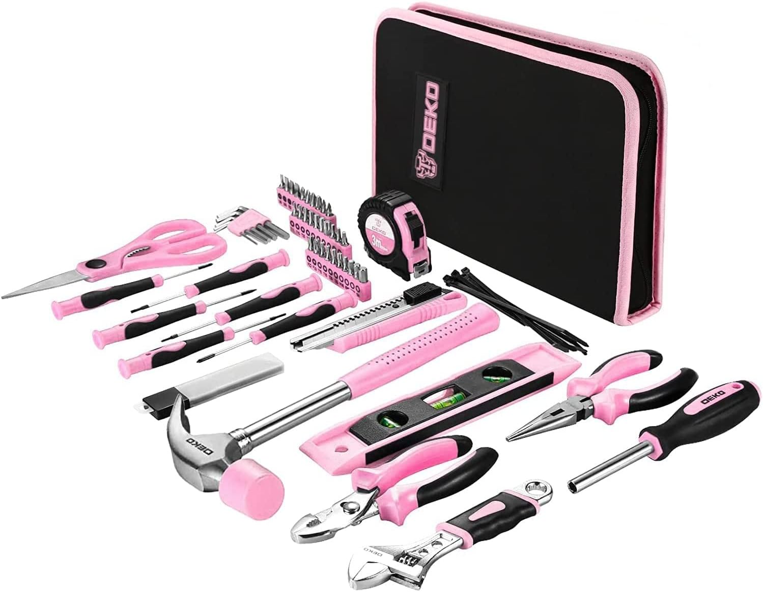 Kit d'outils rose : DEKOPRO Pink Kit d'outils : ensemble d'outils pour ...