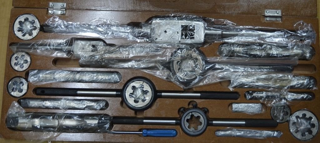 BRITISH STANDARD PIPE BSP PARALLEL TAP AND DIE SET - 8 SIZE 1/8" TO 1 ...