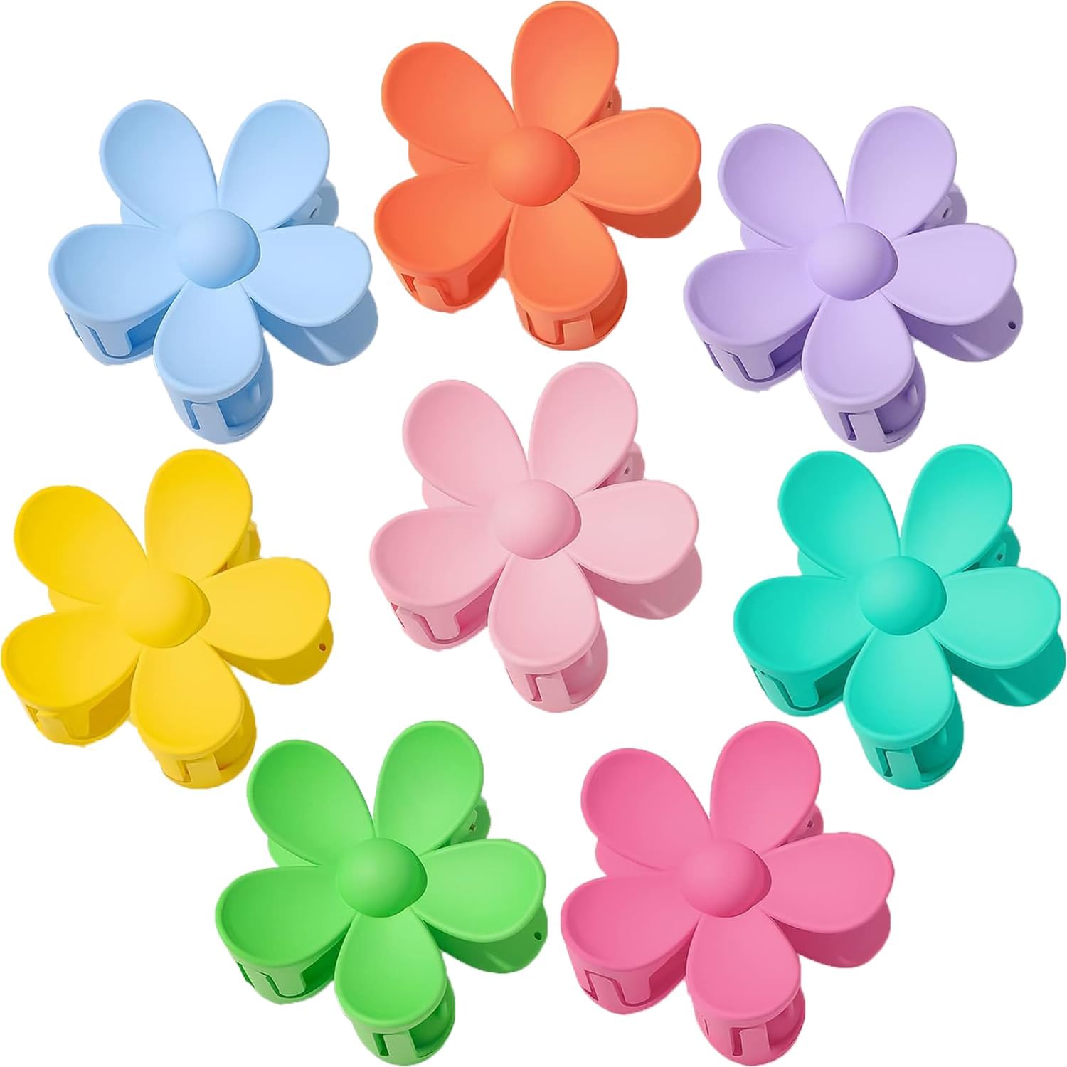 Amazon.com: Hawaiian Flower Hair Clips, 8PCS Large Claw Clips for Women ...
