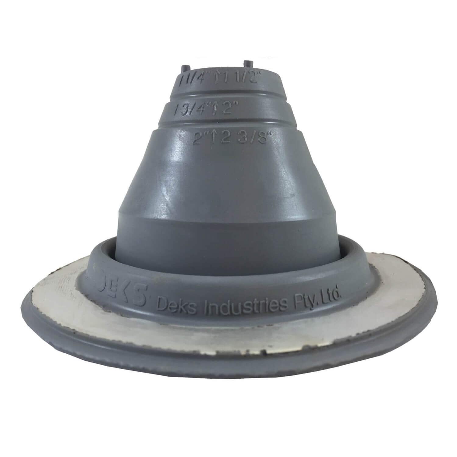 #1 (1/4" - 2-1/2") Round Gray EPDM Flexible Pipe Flashing Dektite Boot ...