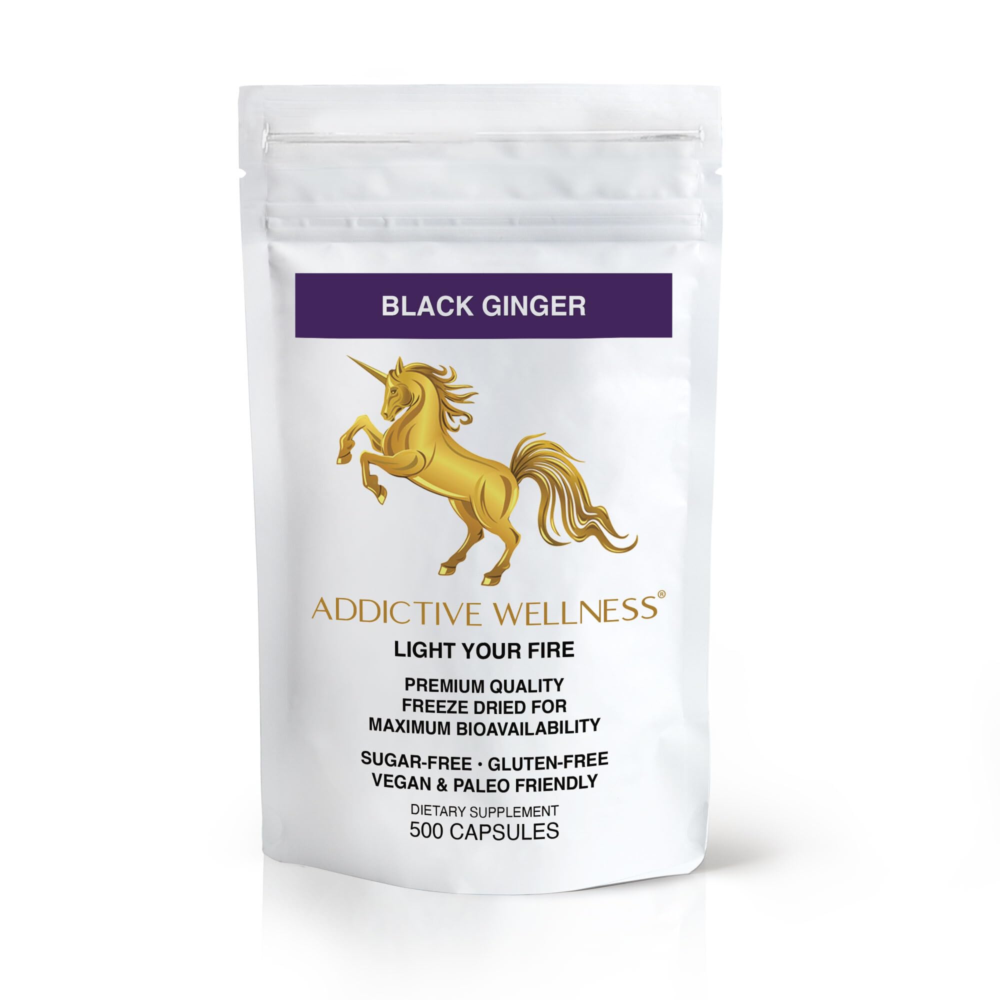 Addictive Wellness Black Ginger Capsules 450mg Kaempferia Parviflora ...