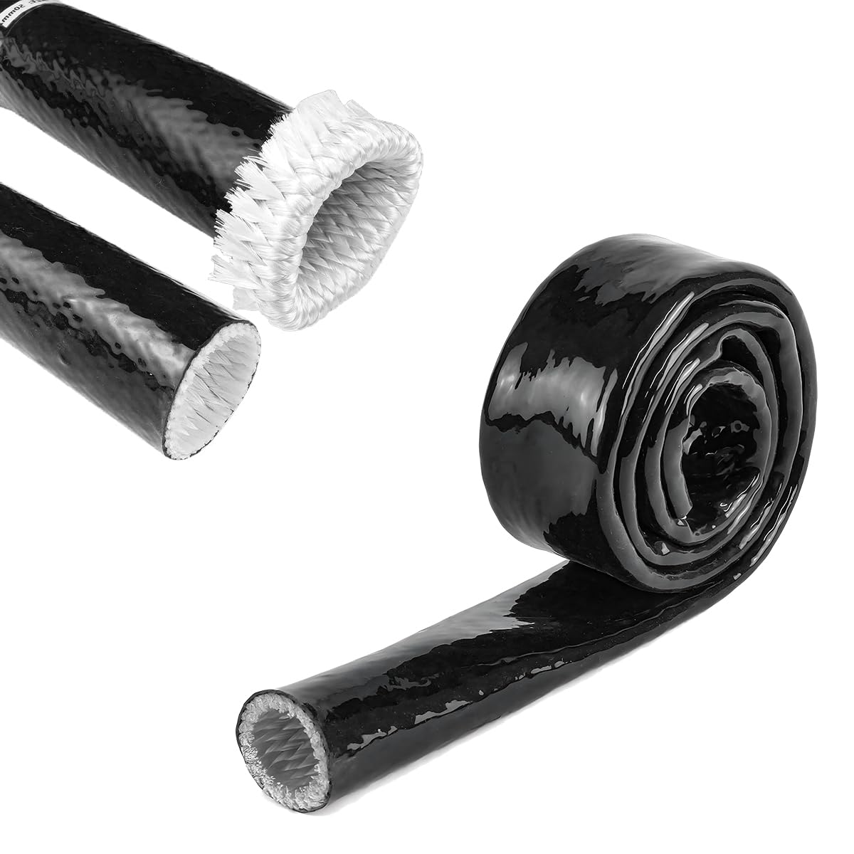 Snapklik.com : Heat Shield Fire Sleeve, 3/8" ID5FT Silicone Coated ...