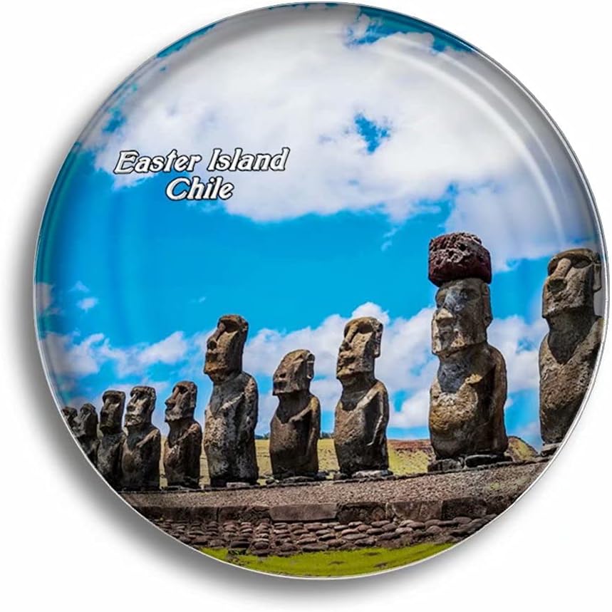 Fridge Magnet Chile Rapa Nui National Park Easter Island Glass Magnets ...