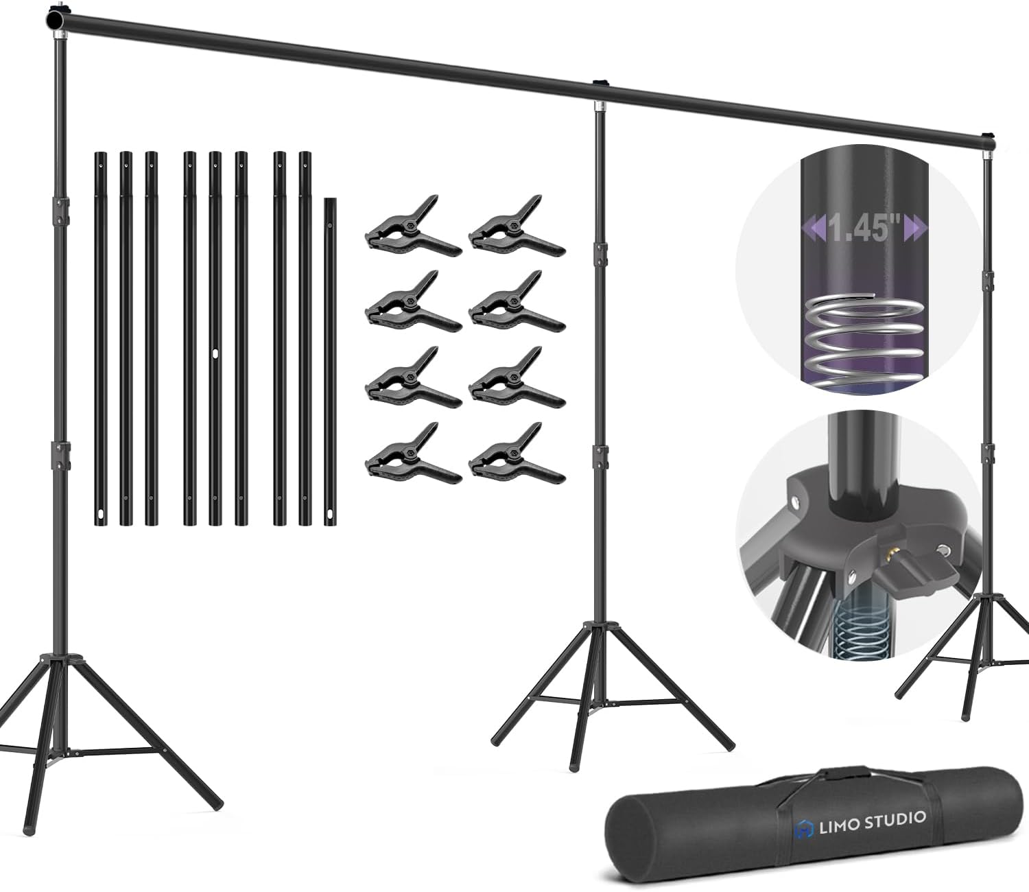 Amazon.com : EMART Photo Video Studio 20 ft Wide 10 ft Tall Adjustable ...