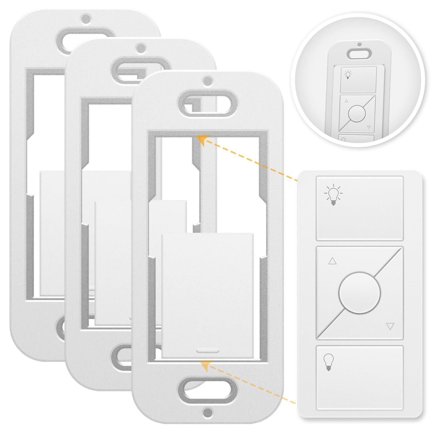 Amazon.com: SplashNColor Wallplate Brackets for Lutron Caseta Pico ...